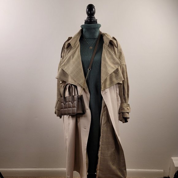 Nasty Gal | Jackets & Coats | Nasty Gal Color Block Check Oversized ...